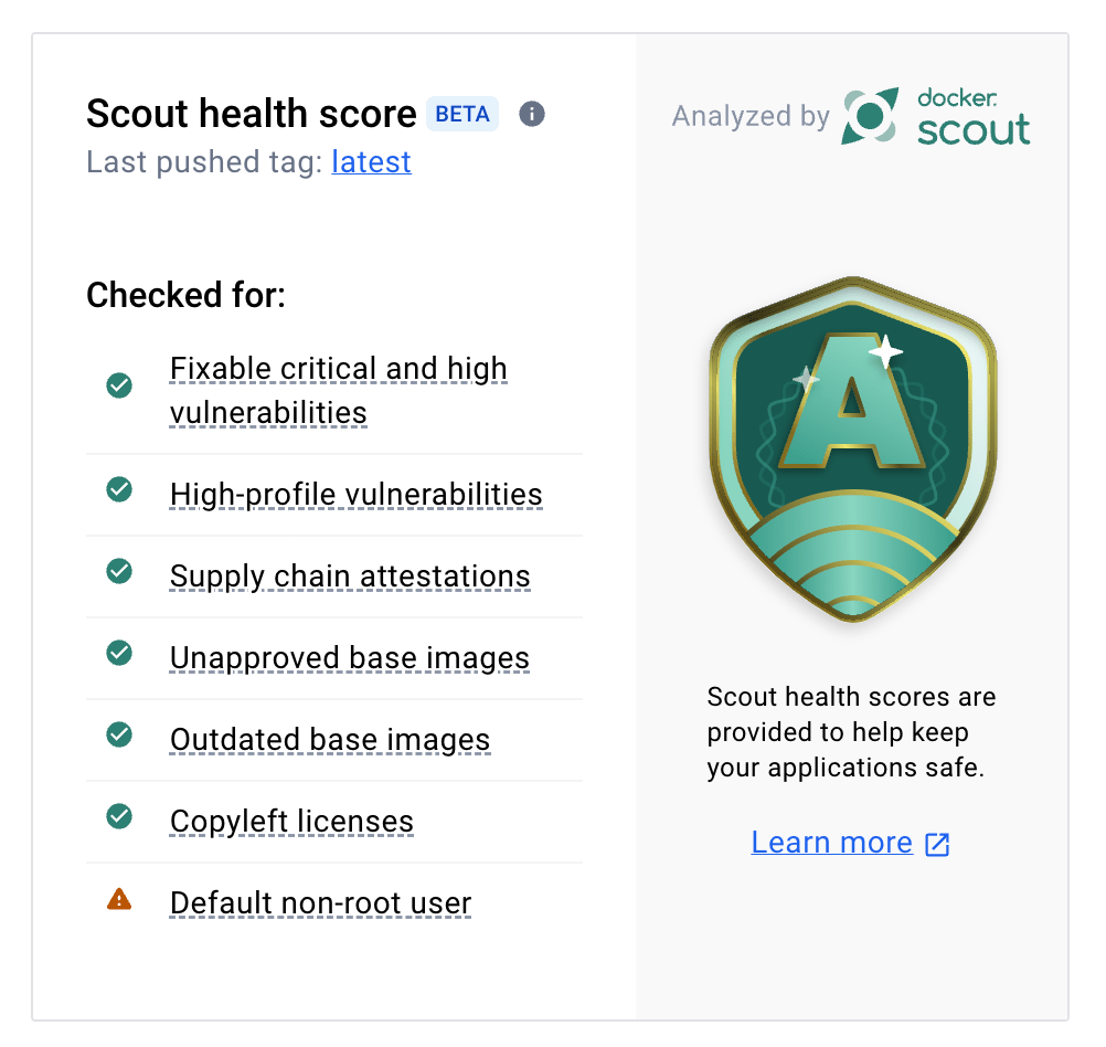 Docker Scout 健康分數 | Docker 文件 Docker Scout 健康分數 | Docker 文件